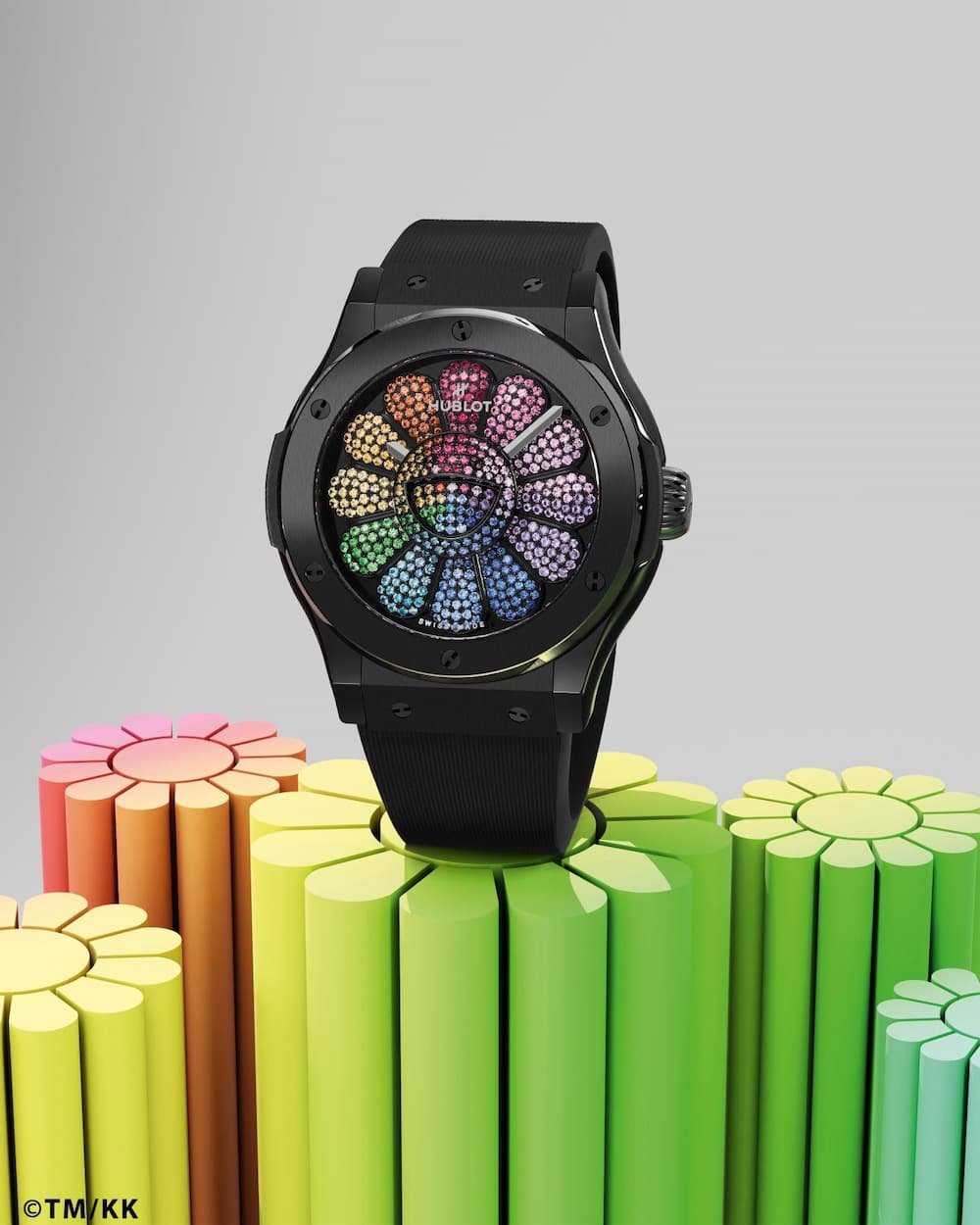 Hublot x Murakami: One of a Kind Black Ceramic Rainbow Watch